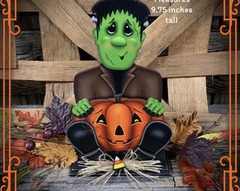 Frankenstein Monster, Halloween Porch Decor, Jack-o-lantern Pumpkin ...