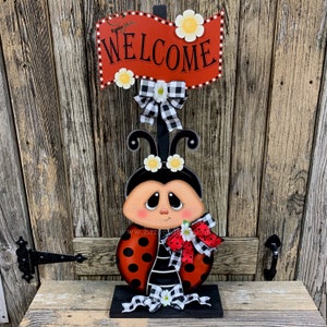 Ladybug Decoration, Ladybug Centerpiece, Ladybug Sign, Wooden Ladybug ...