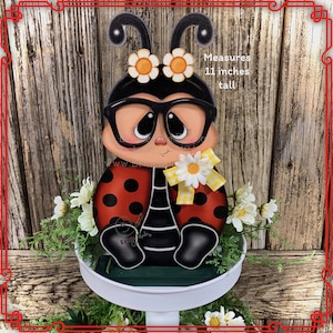 Ladybug Decoration, Farmhouse Summer Decor, Tiered Tray Decor, Wood ...