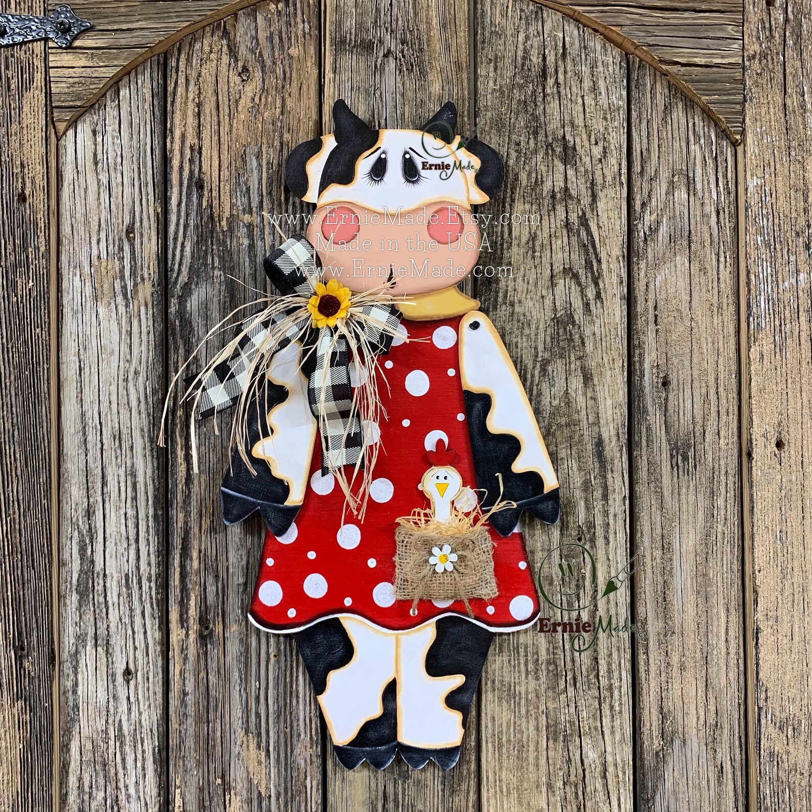 Farmhouse Cow Door Hanger Cow Decoration Wooden Cow Sign - Etsy