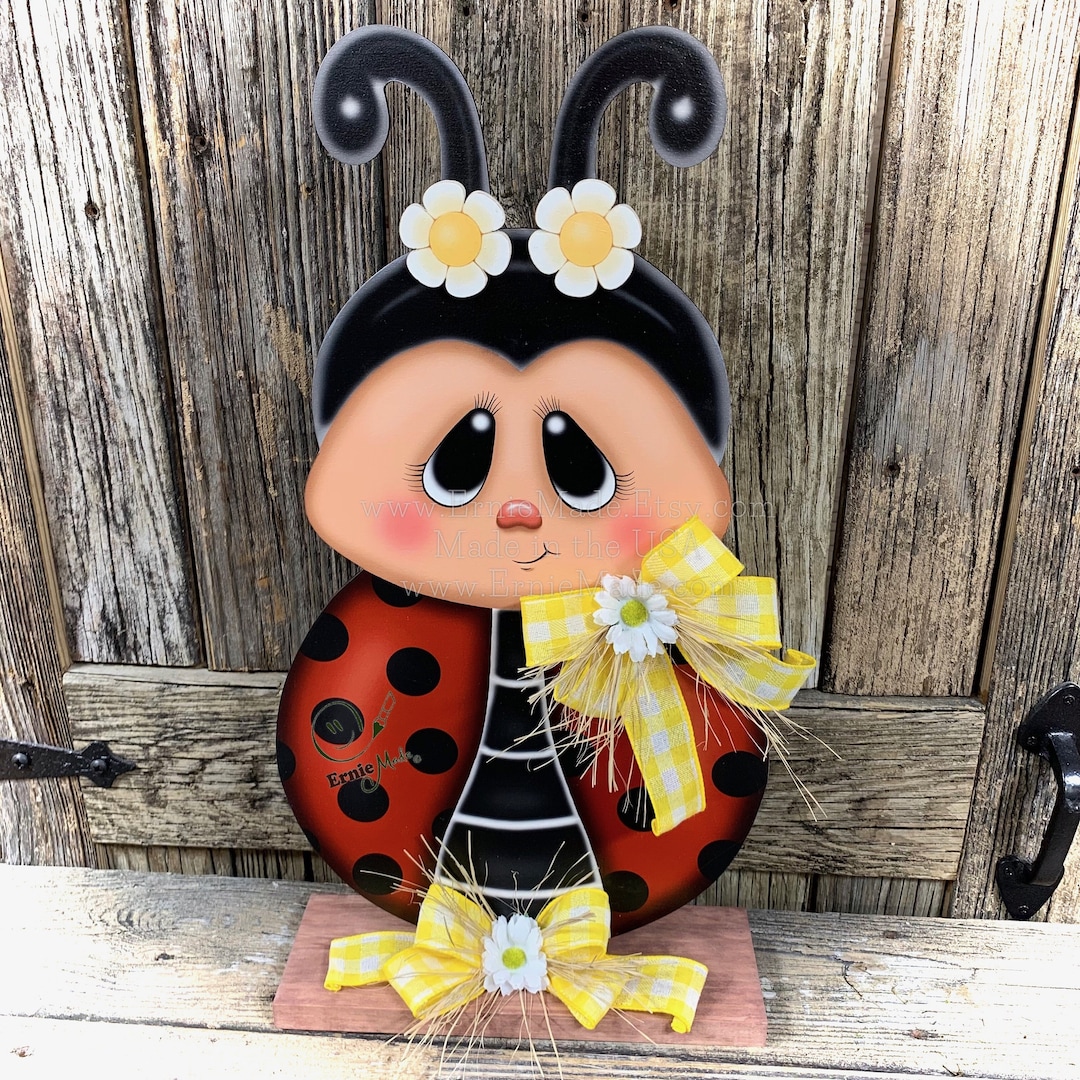 Ladybug Decoration, Ladybug Centerpiece, Ladybug Sign, Wooden Ladybug ...