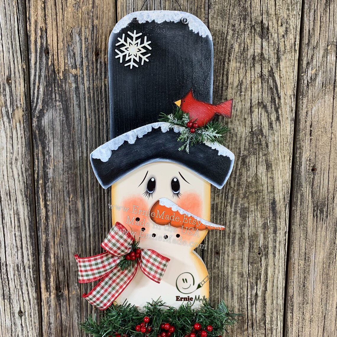 Snowman Door Hanger Snowman Porch Leaner Snowman Decoration - Etsy