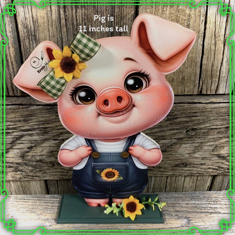 Farmhouse Pig Decoration, Tiered Tray Pig Decor, Pig Shelf Sitter, Baby ...