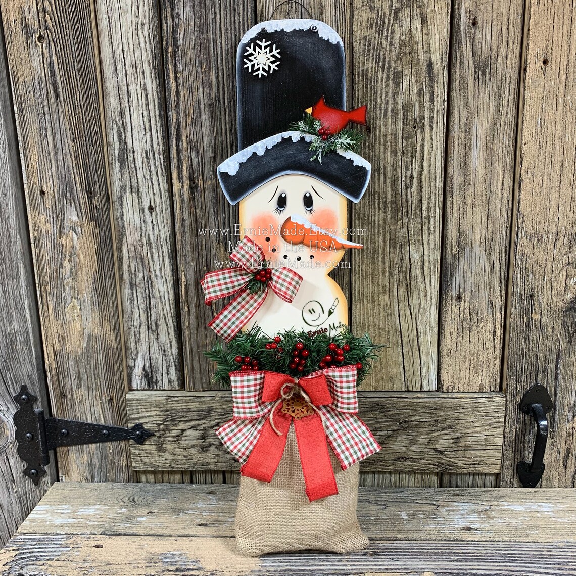 Snowman Door Hanger Snowman Porch Leaner Snowman Decoration - Etsy