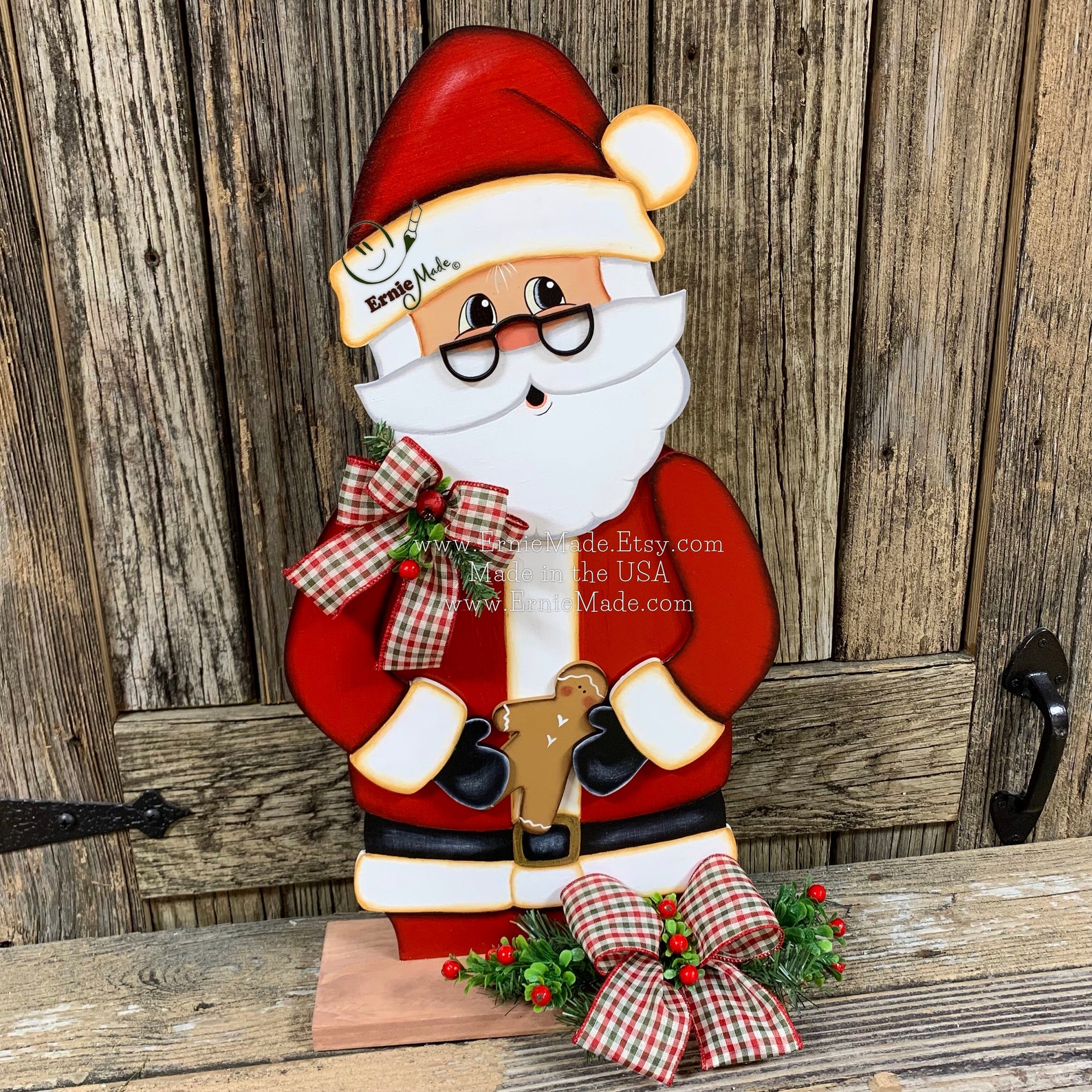 Santa Clause Decoration Christmas Gingerbread Centerpiece - Etsy