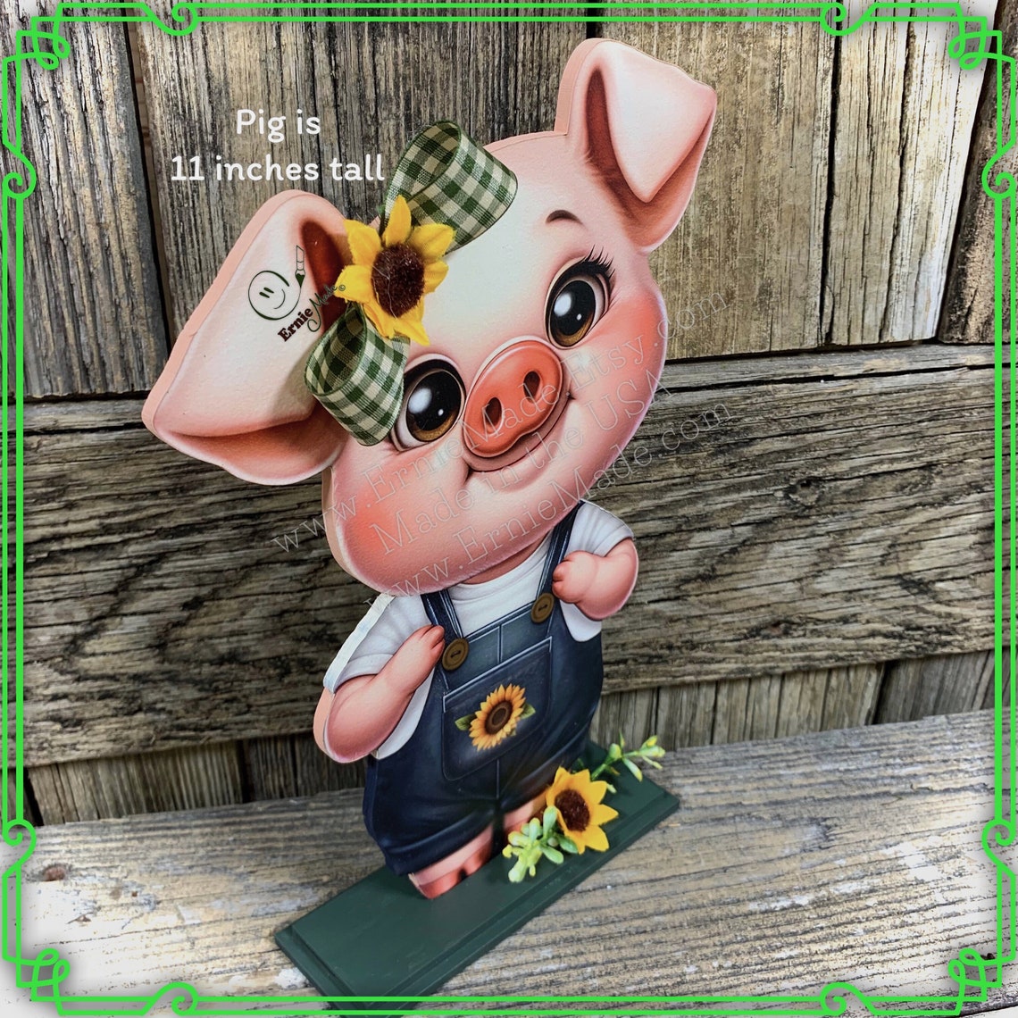 Farmhouse Pig Decoration, Tiered Tray Pig Decor, Pig Shelf Sitter, Baby ...