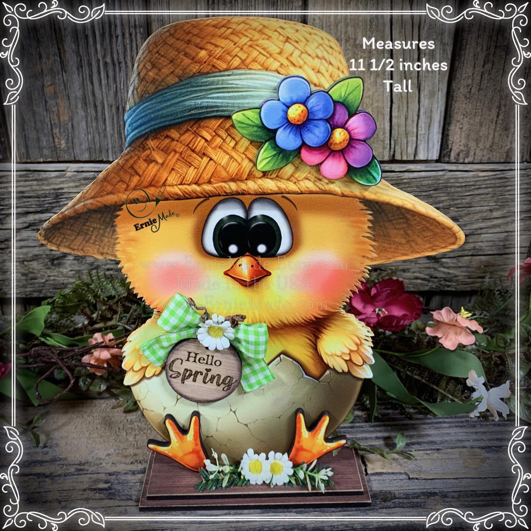 Spring Decoration, Baby Chick Arrangement, Tiered Tray Decor, Chicken ...