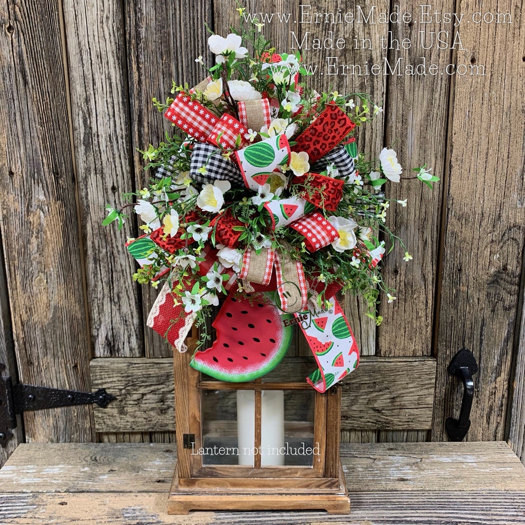 Summer Lantern Bow, Watermelon Decoration, Summer Bow for Lantern ...