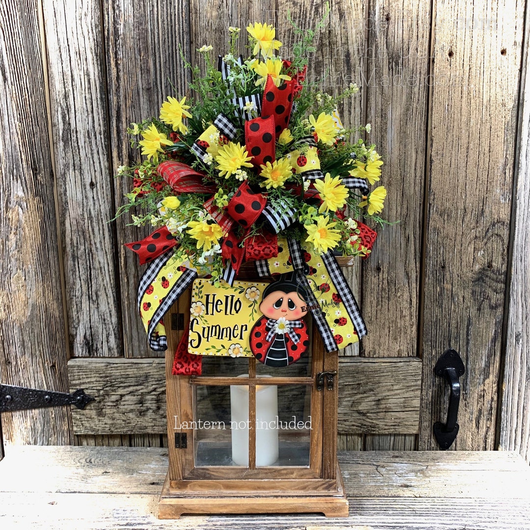 Summer Lantern Bow Lantern Decor Bow For Lantern Ladybug Decor
