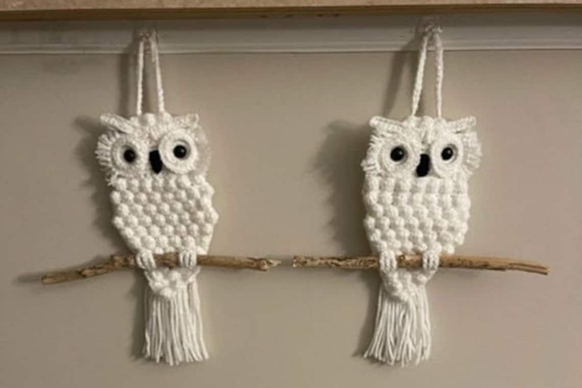 Crochet Owl Wall Hanging - Etsy