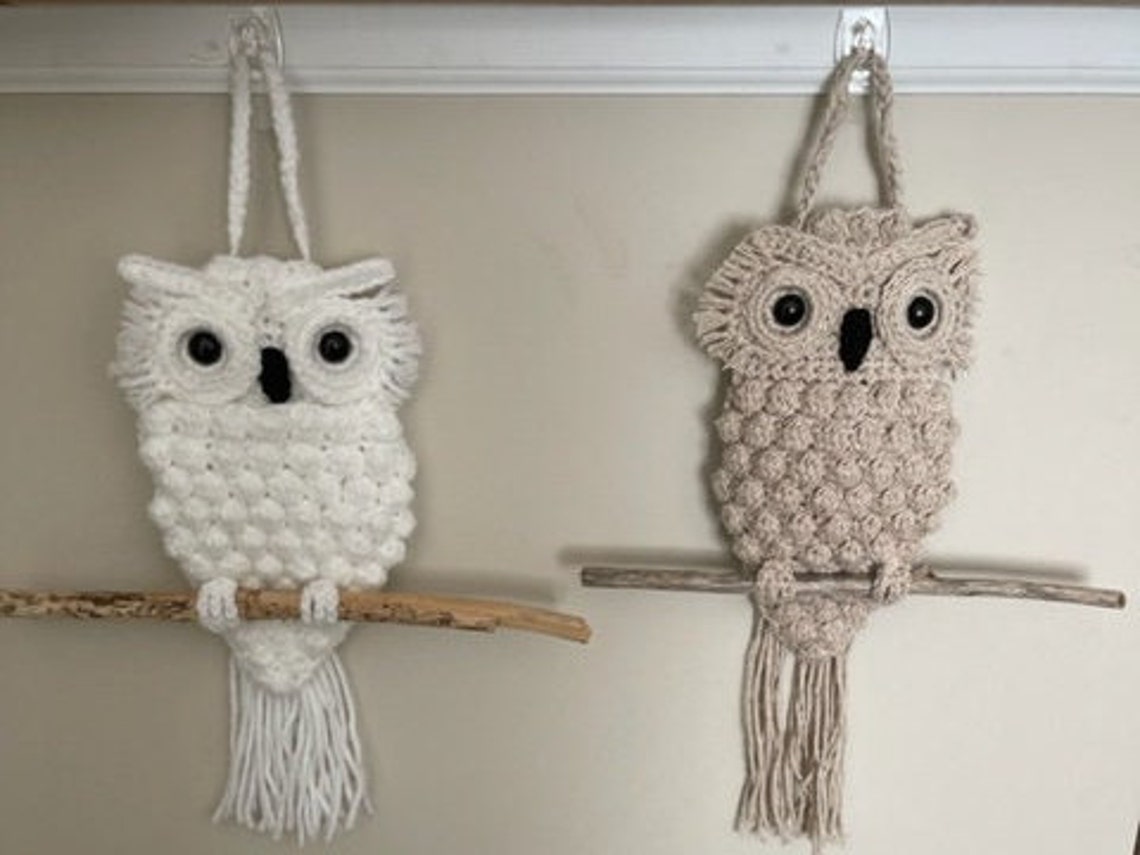 Crochet Owl Wall Hanging - Etsy