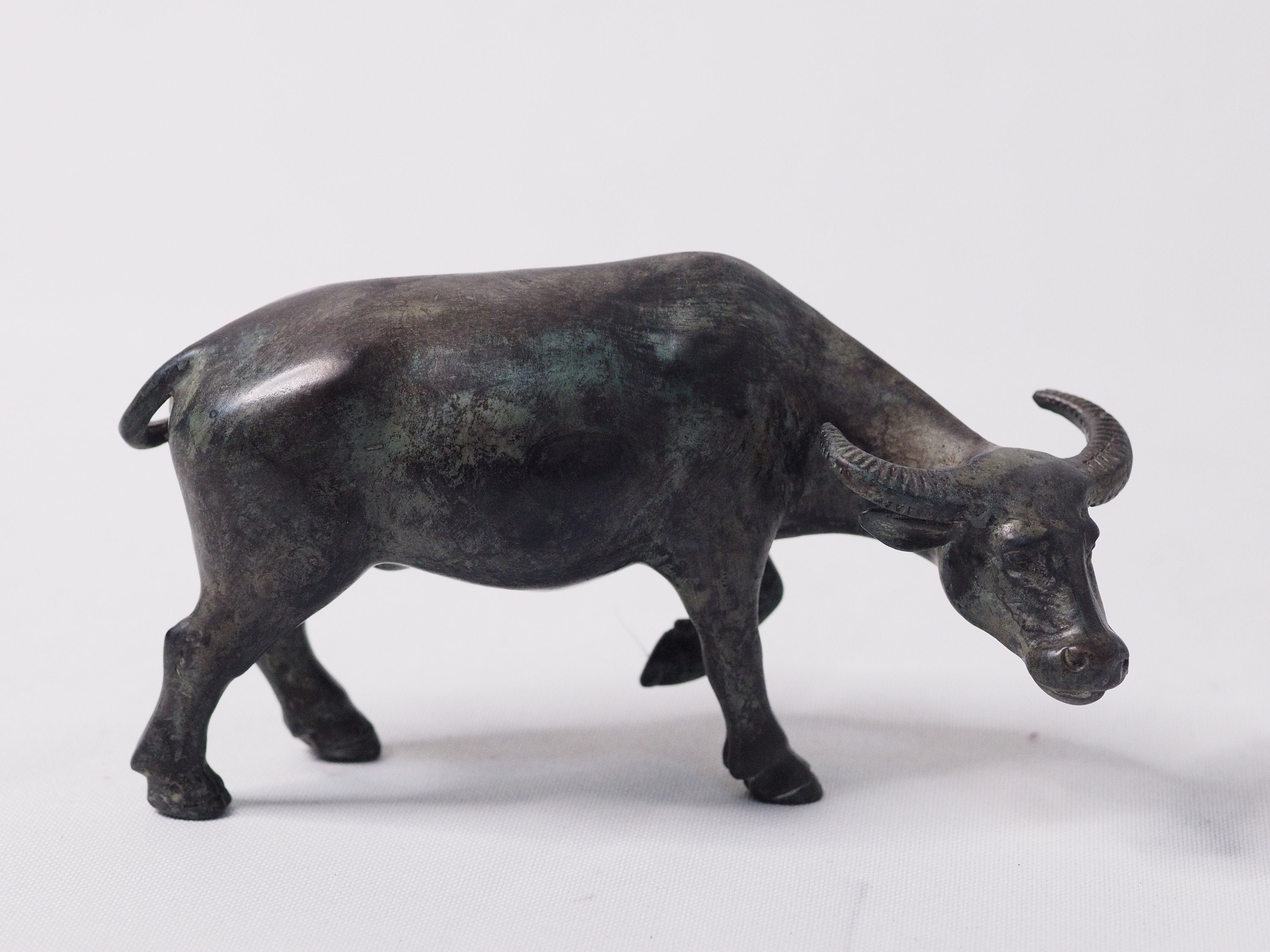 Bronze Asian buffalo sculpture | Etsy