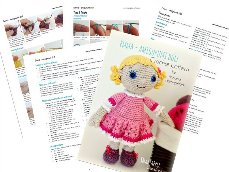 PATTERN Emma doll crochet amigurumi in English | Etsy