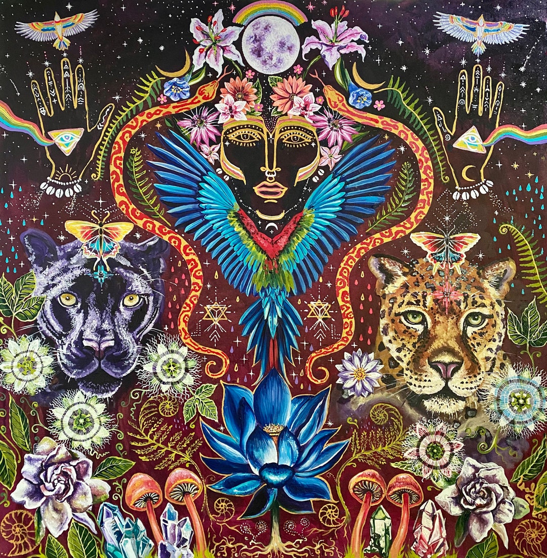 Large Tapestry of High Priestess My Original Painting - Etsy