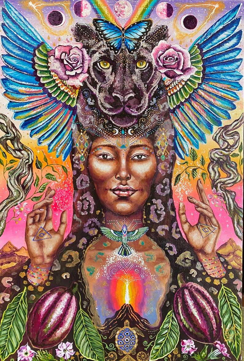 Diosa De Cacao cacao Goddess Print - Etsy
