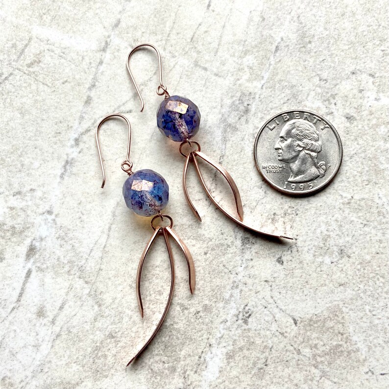 Sterling Rose Gold Statement Earring Rose Gold Statement - Etsy