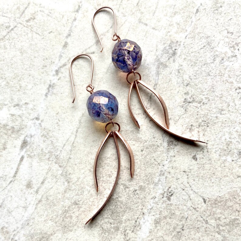 Sterling Rose Gold Statement Earring Rose Gold Statement - Etsy