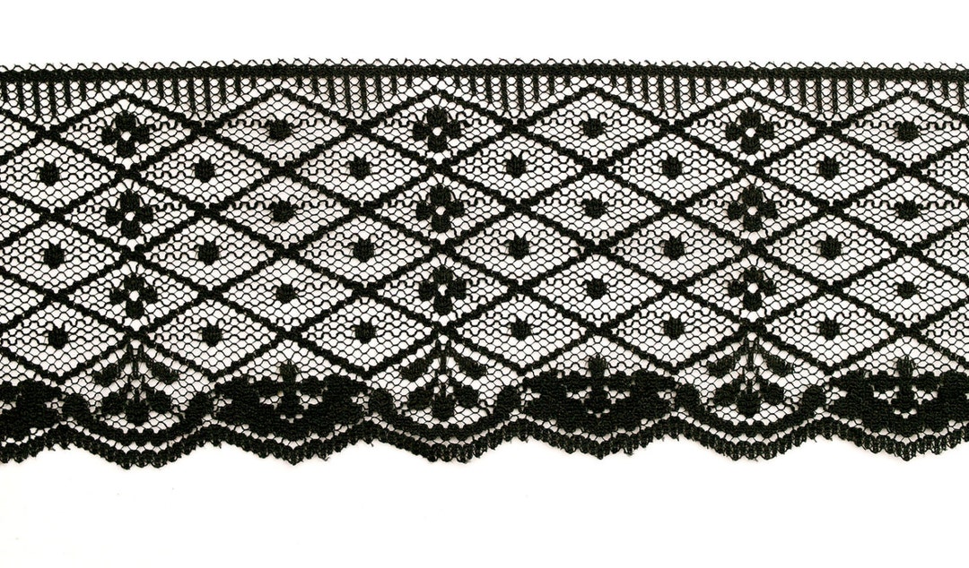 Wide Black Lace Trim 2 1/2 Inches X 3 Yards - Etsy