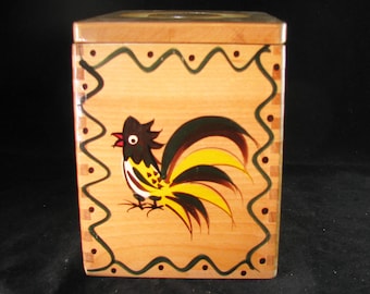 Wood rooster box | Etsy