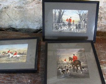 Fox hunting scene | Etsy