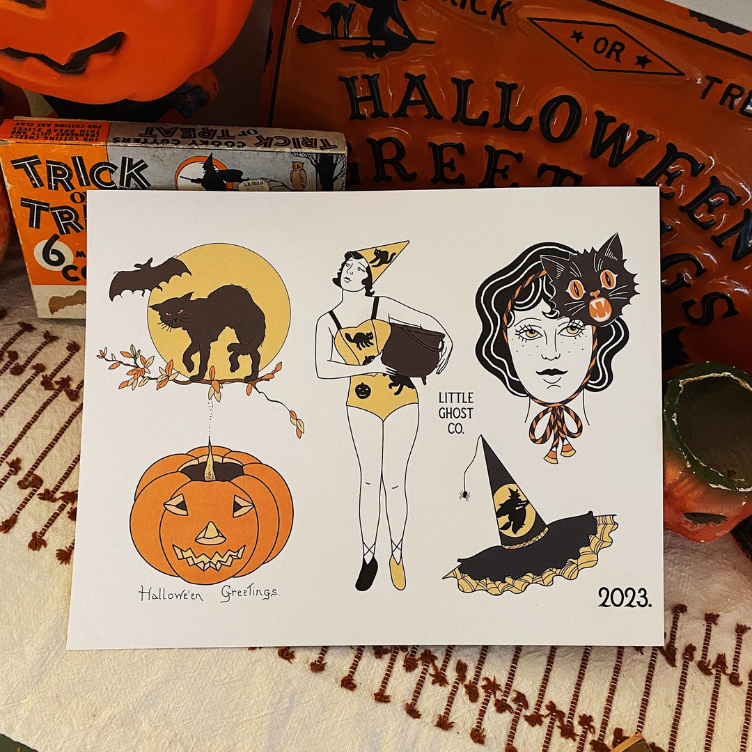 11x14in - Halloween Flash Sheet - Etsy