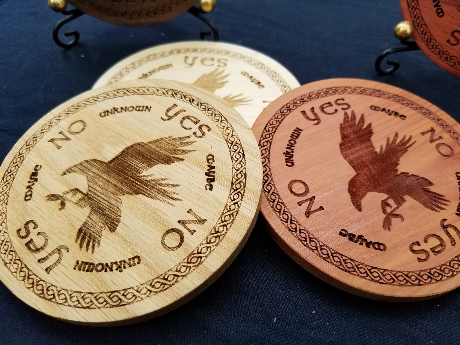 4" Raven Pendulum Board - Engraved, Solid Domestic or Exotic Hardwood ...