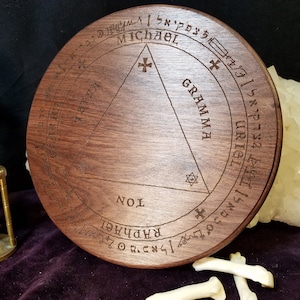 Trithemius Table of Practice 9 Engraved, Solid Wood English Archangels ...