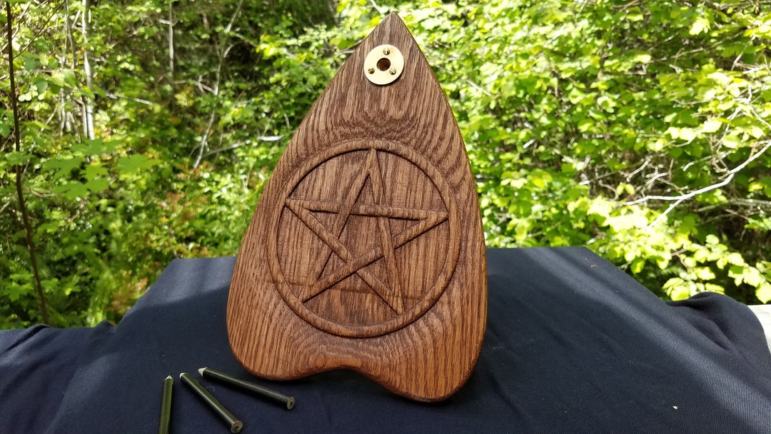 Automatic Writing Planchette - Stained Oak and Brass - Etsy