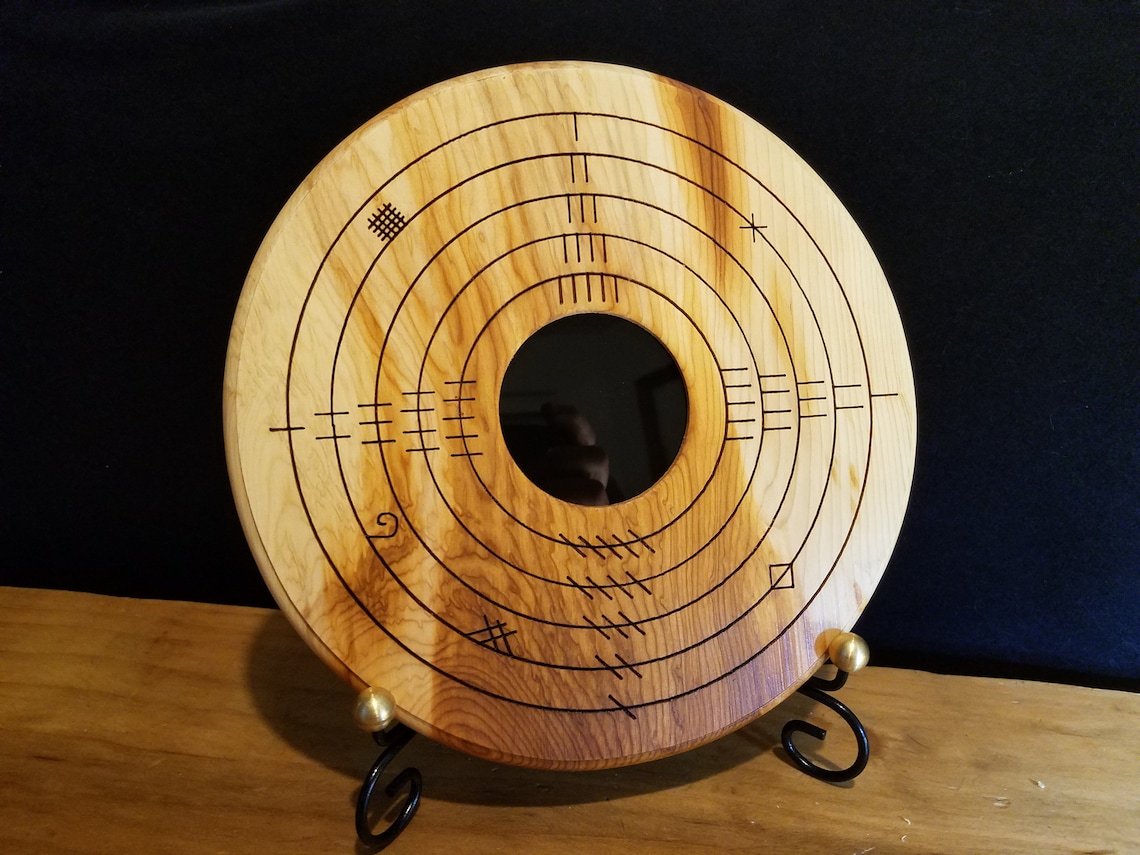 Fionn's Window - 11" Engraved Wood Ogham Scrying, Divination and ...