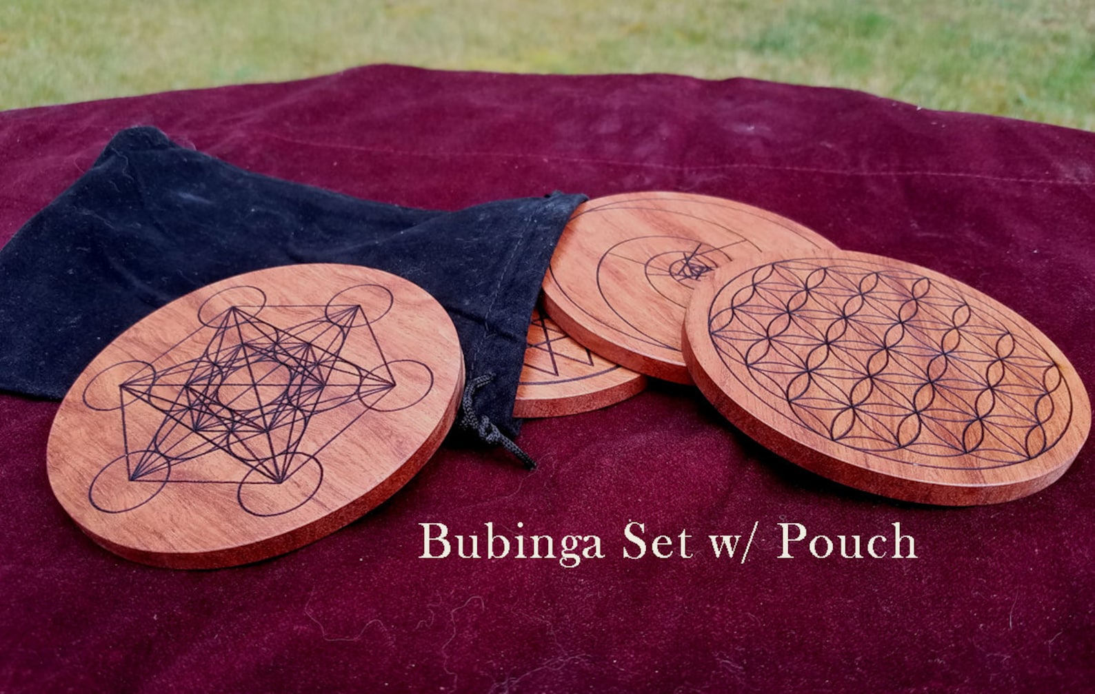 4" Solid Wood Crystal Grids - Maple - Set W/ Pouch or Singles - Etsy