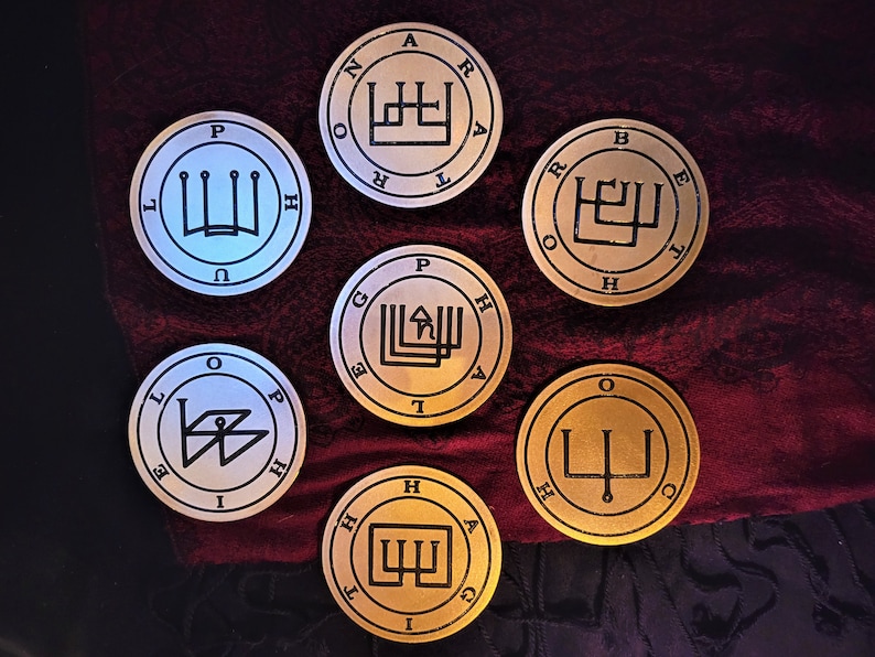 Olympic Spirits - 3" Brass Sigil - Altar Paten - Etsy