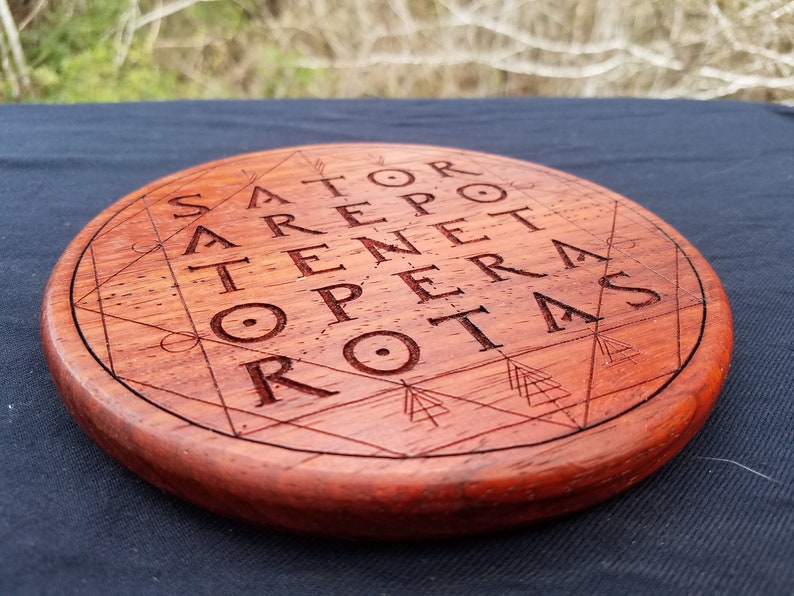 9" SATOR Square in Solid Hardwood - Etsy