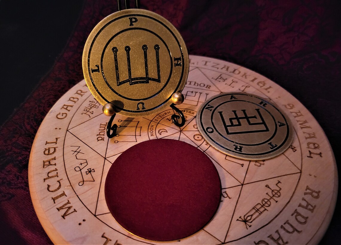 Olympic Spirits - 3" Brass Sigil - Altar Paten - Etsy