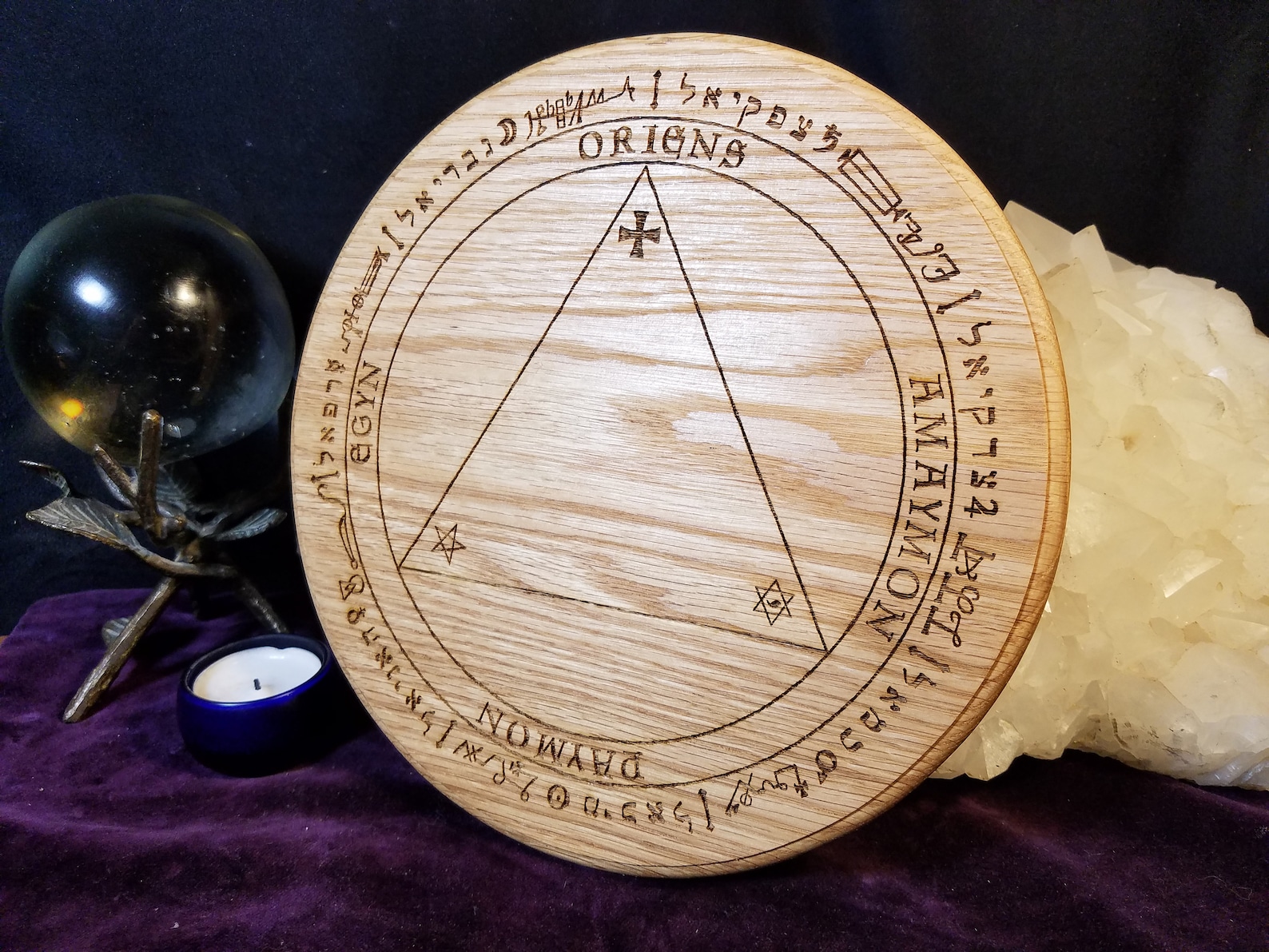 Trithemius Table of Practice - 9" Engraved, Solid Wood - English Kings ...