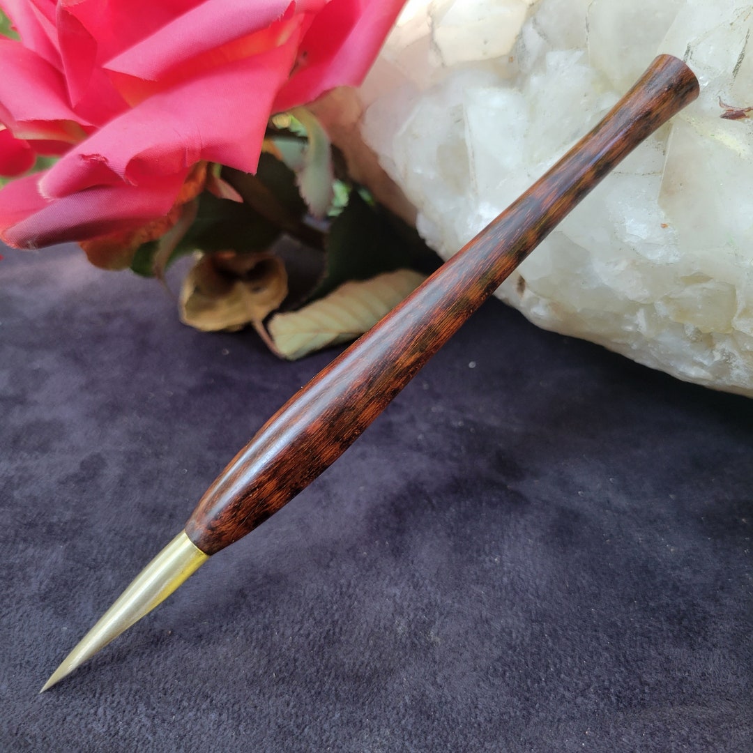 Serpent Magic Candle Scribe - Snakewood & Brass - Etsy