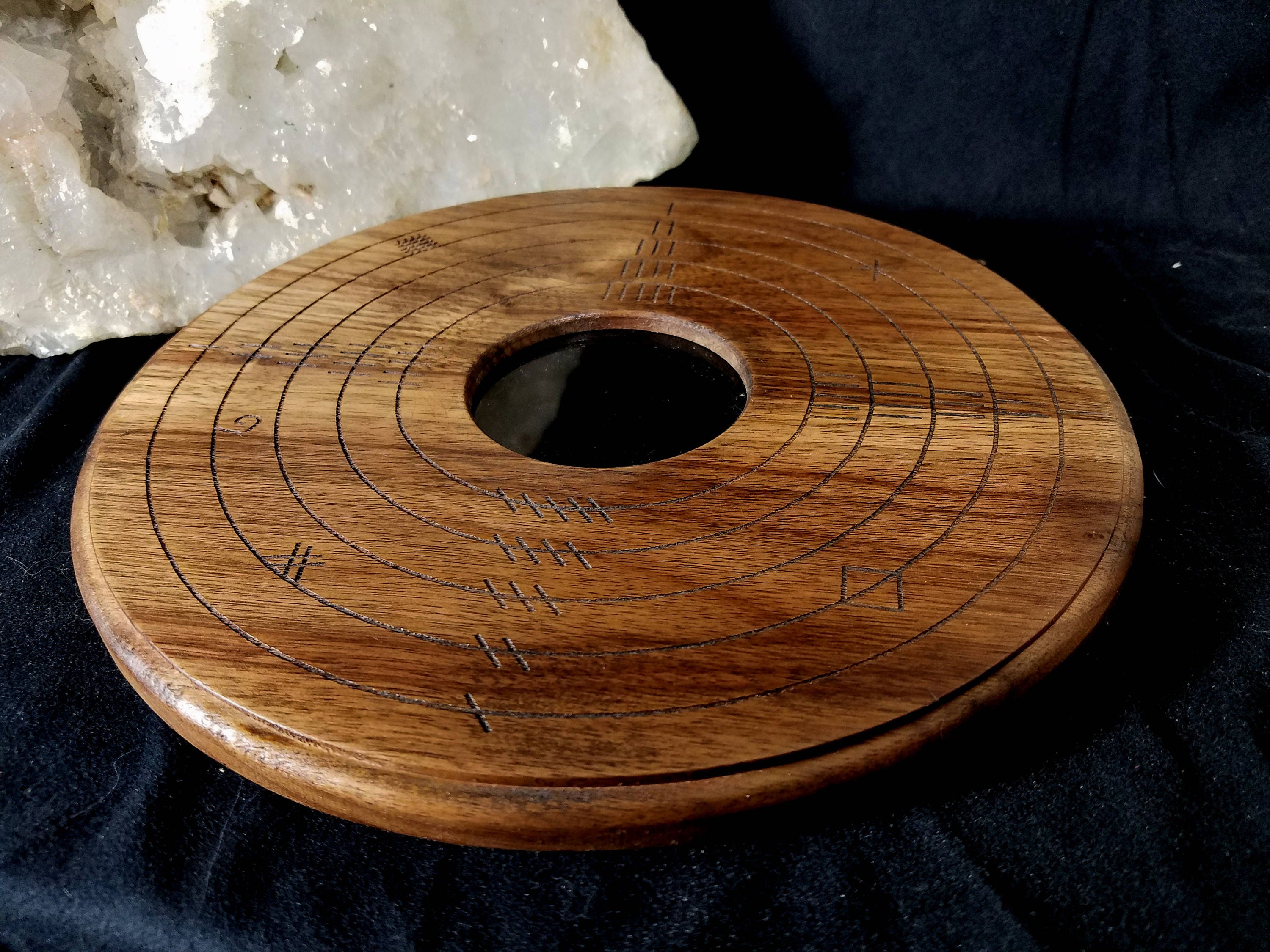 Fionn's Window - 9" Engraved Wood Ogham Scrying, Divination and ...