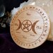 6 Pentacle Triple Moon Pendulum Board Engraved, Solid Wood - Etsy