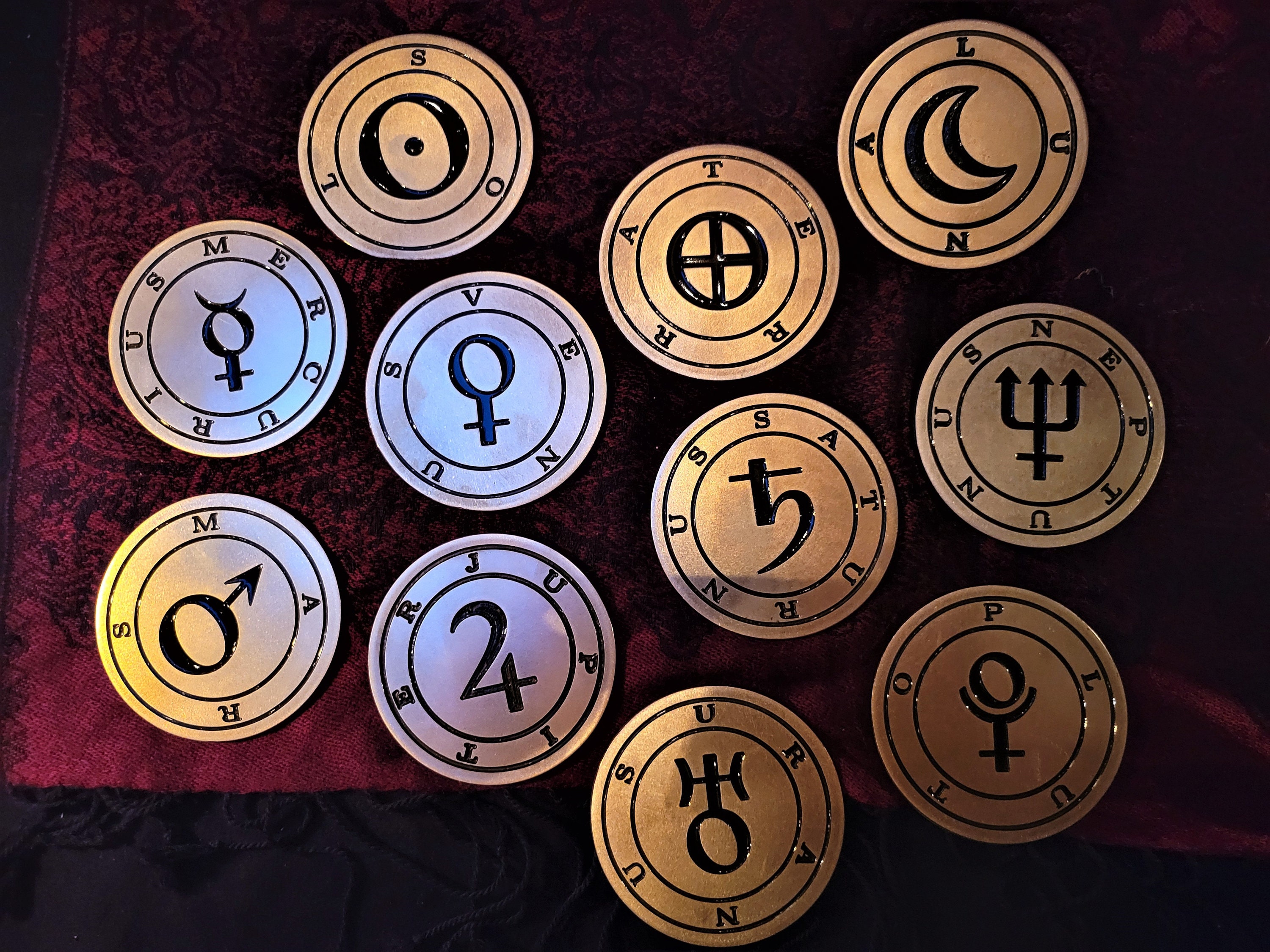 Planetary - 3" Brass Seal - Altar Paten - Etsy