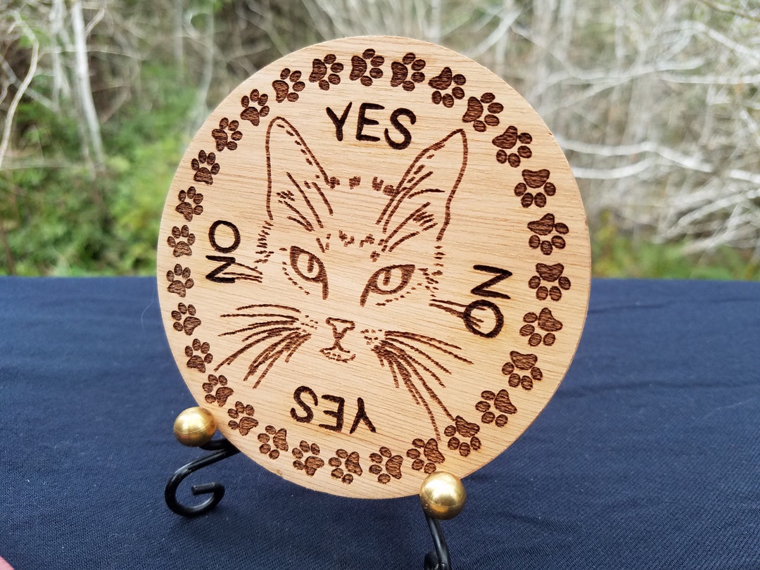 4" Cat Pendulum Board - Engraved, Solid Domestic or Exotic Hardwood - Etsy