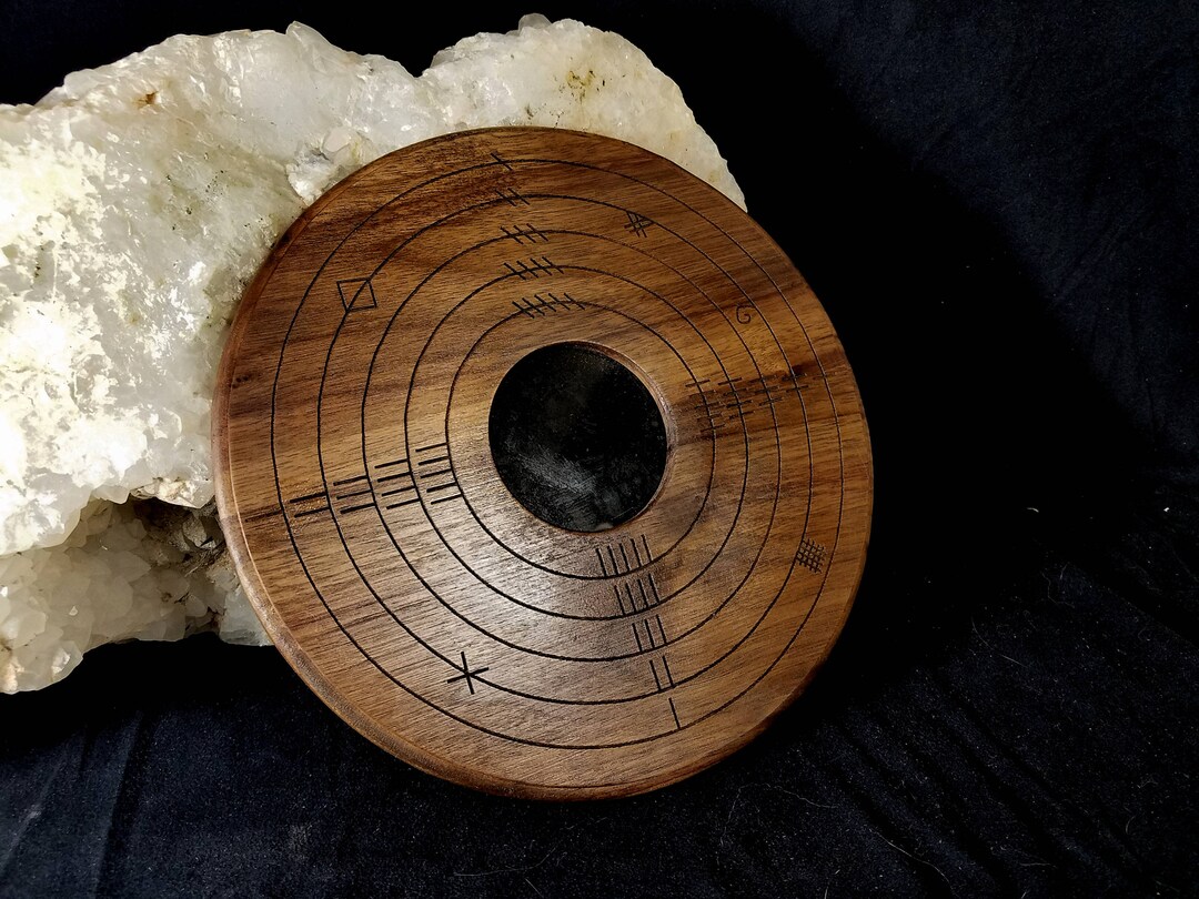 Fionn's Window - 9" Engraved Wood Ogham Scrying, Divination and ...