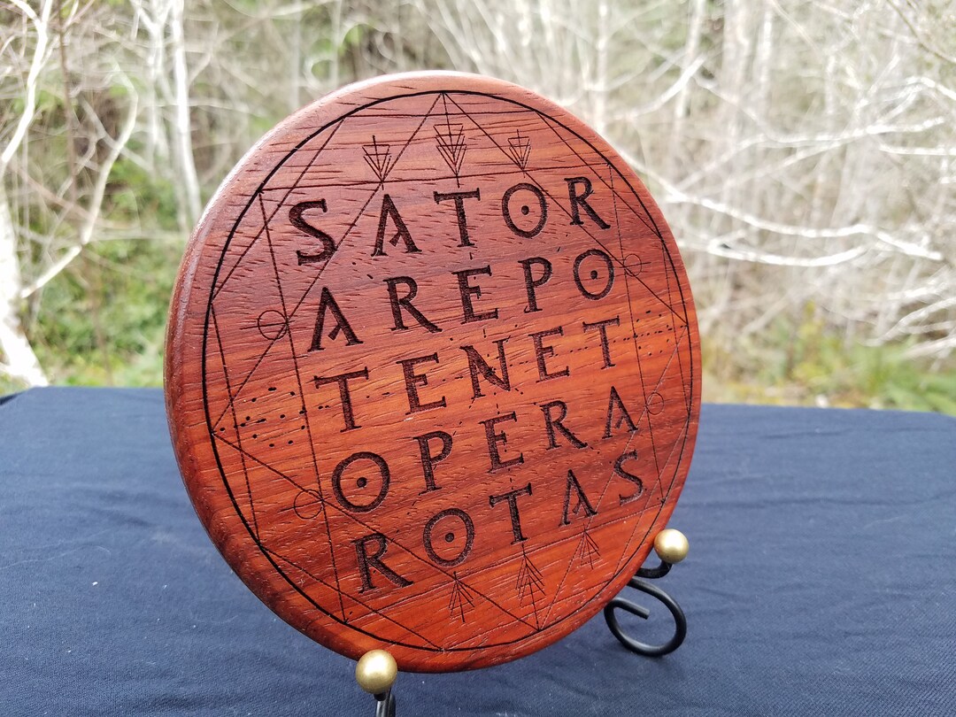 9" SATOR Square in Solid Hardwood - Etsy
