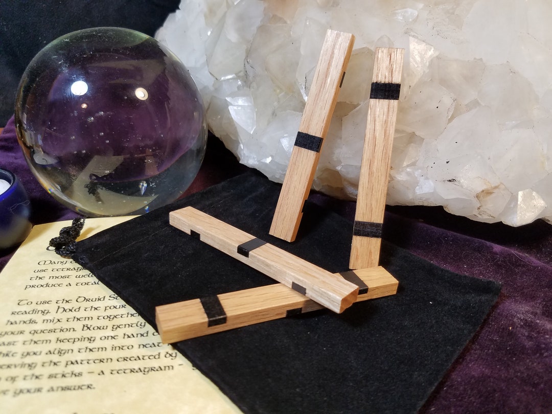 Geomancy - Druid Sticks - Oak With Ebony Inlay - Etsy