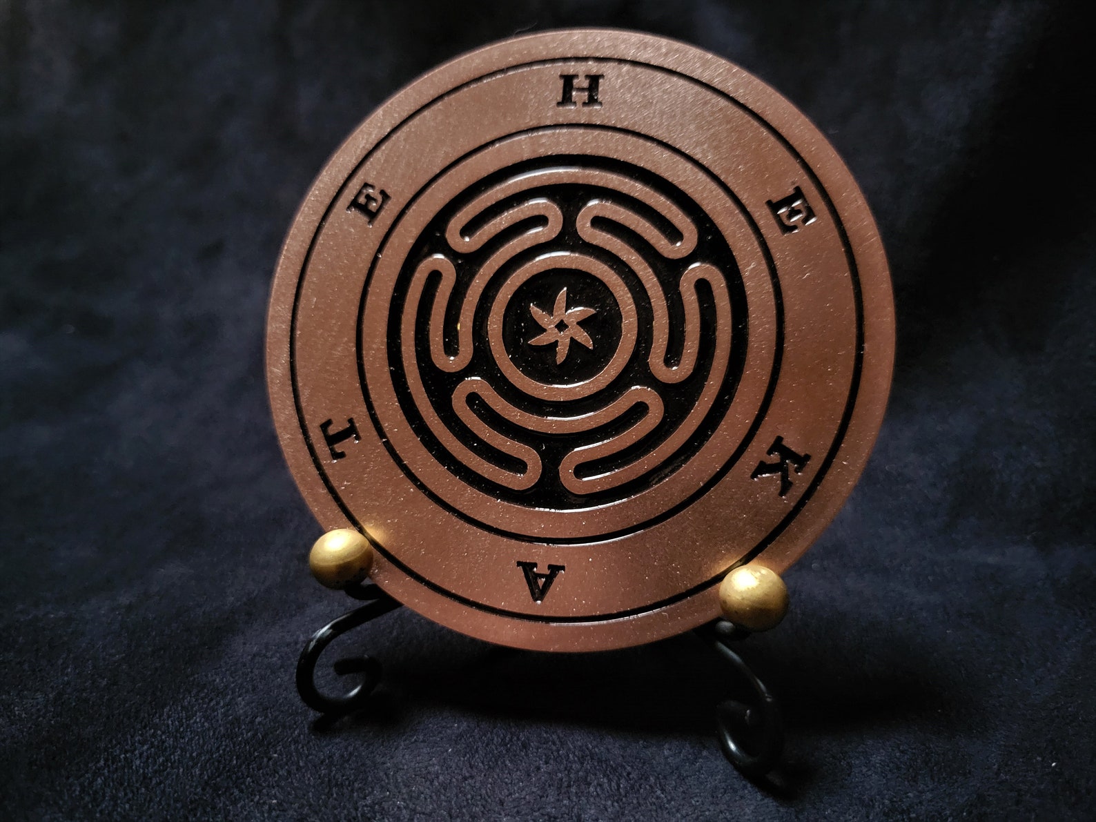 4" Hekate Altar Paten - Solid Brass or Copper - Etsy
