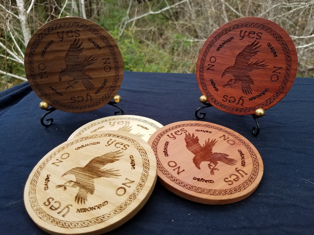 4" Raven Pendulum Board - Engraved, Solid Domestic or Exotic Hardwood ...