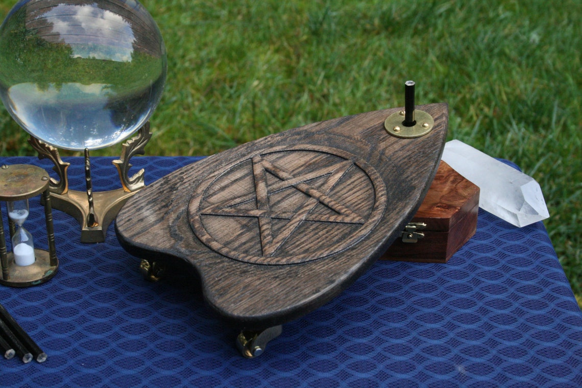Large Automatic Writing Planchette solid Wood Brass Wheels - Etsy