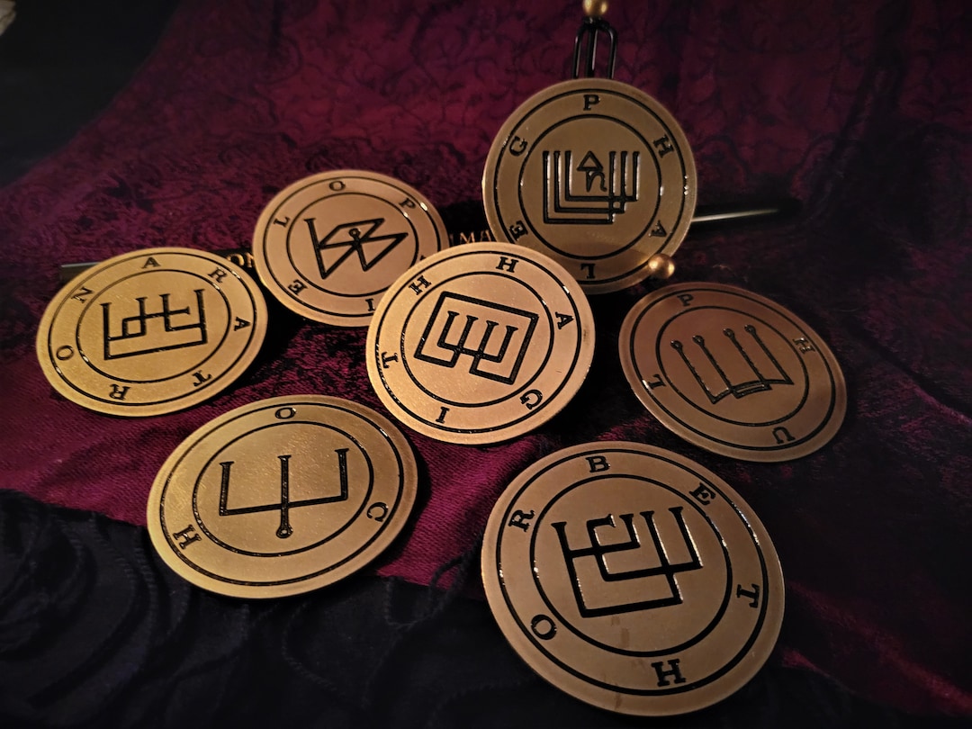 Olympic Spirits - 3" Brass Sigil - Altar Paten - Etsy