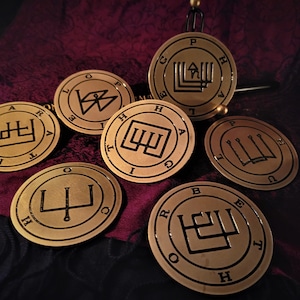 Olympic Spirits - 3" Brass Sigil - Altar Paten - Etsy