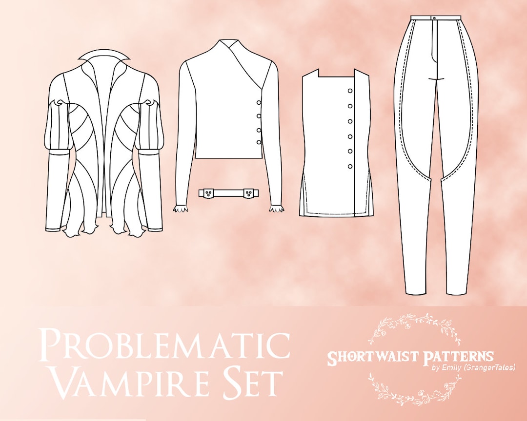 Problematic Vampire Set PDF Pattern Size 6-30 - Etsy