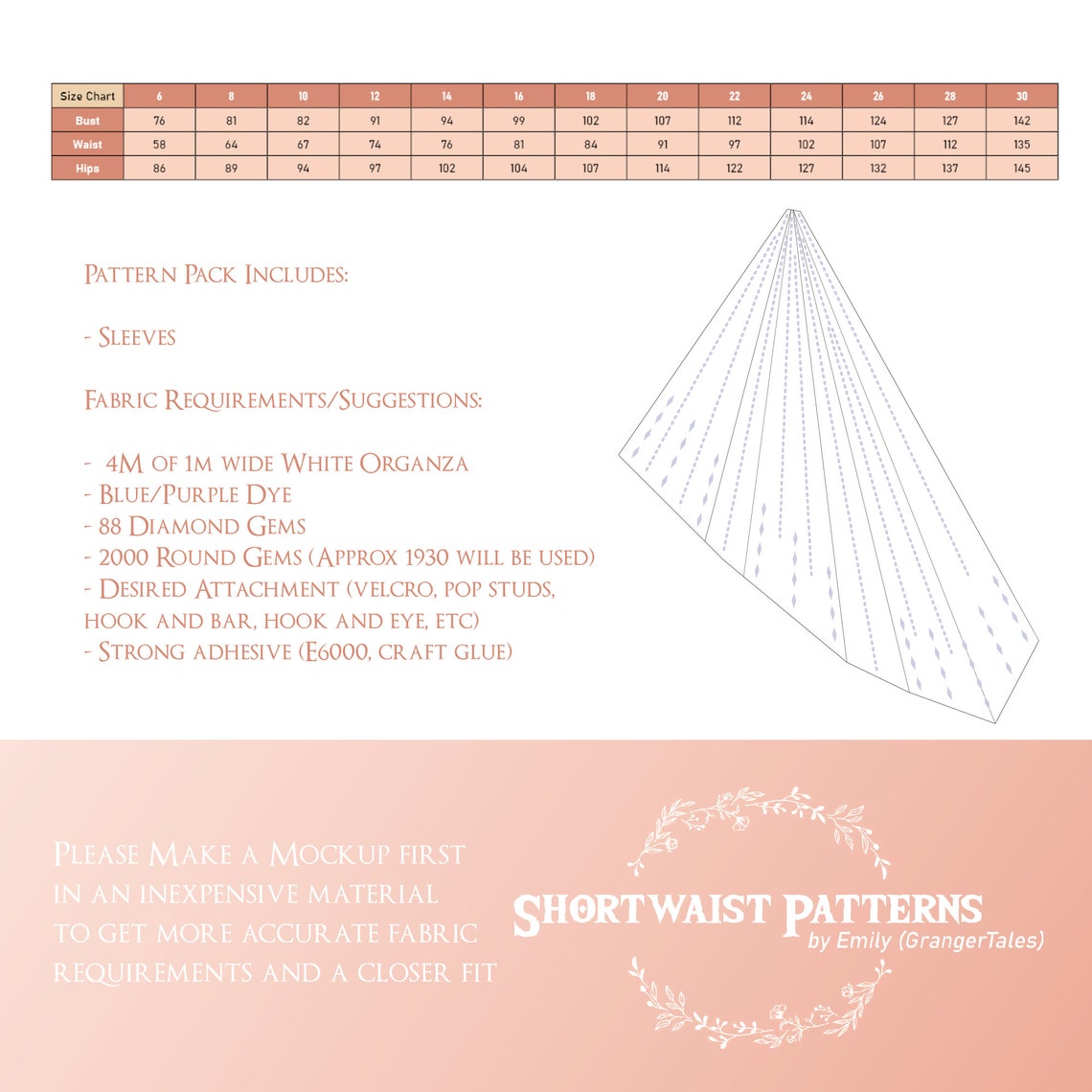 Spirit Queen Long Sleeves | One Size Fits All PDF Pattern - Etsy