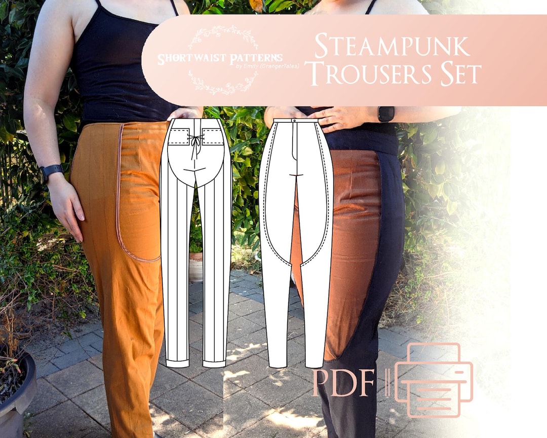 Steampunk Trousers & Chaps Set | PDF Pattern Sizes 6-30 - Etsy